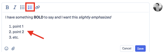 Formatting and Emojis