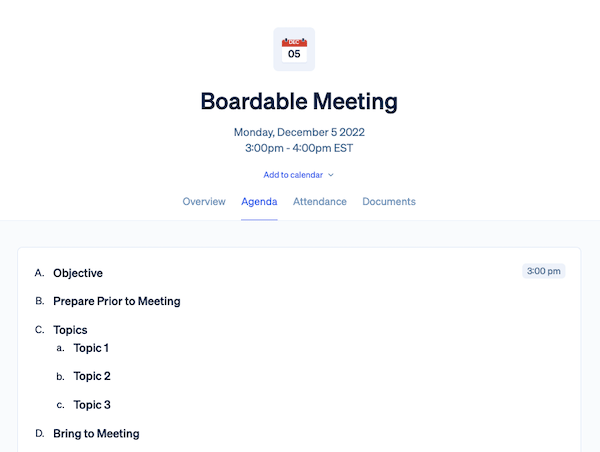Public Meeting Page