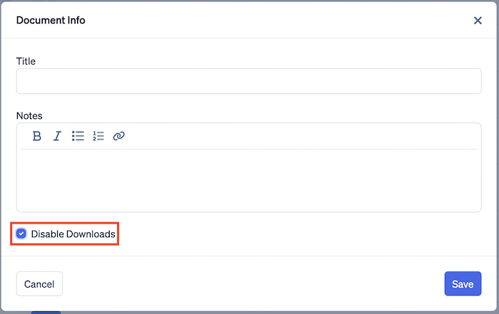 How to Disable Document Downloads